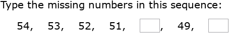 IXL | Sequences - count up and down by 1 | 1st grade math