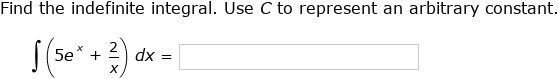 IXL - Find indefinite integrals involving exponential and logarithmic functions (Calculus practice)