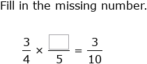 IXL | Complete the fraction multiplication sentence II | 5th grade math