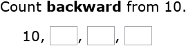 IXL | Count backward - up to 20 | Kindergarten math