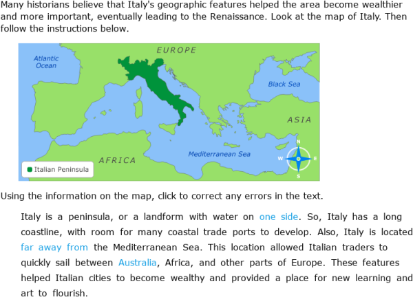 IXL | Renaissance origins | 8th grade social studies