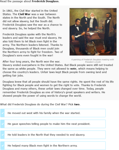 IXL | Frederick Douglass | 5th grade social studies