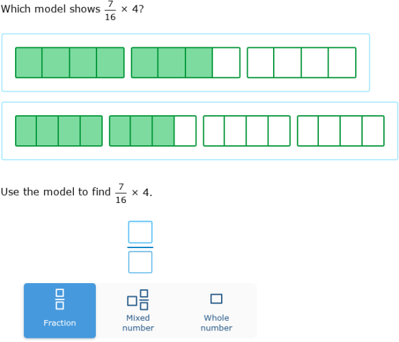 IXL | Fractions of a number: model and multiply | 4th grade math