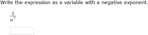 IXL | Variables with negative exponents | 8th grade math