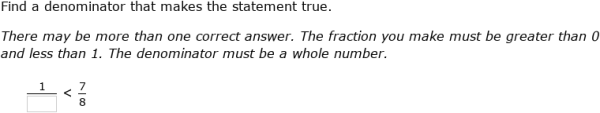 IXL | Compare fractions: find the missing numerator or denominator ...