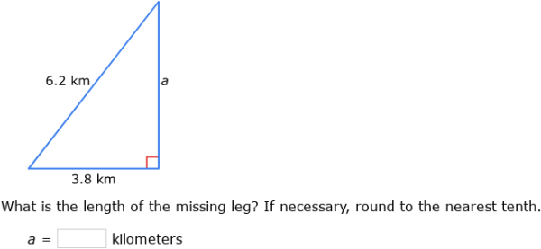 IXL | Pythagorean theorem: find the missing leg or hypotenuse length ...