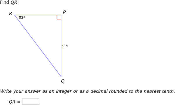 IXL - Trigonometric ratios: find a side length (Algebra 2 practice)