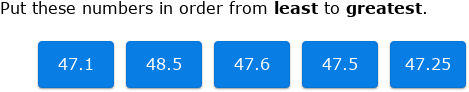 IXL | Compare and order decimals up to hundredths | 6th grade math