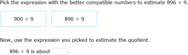 IXL | Estimate quotients using compatible numbers: 1-digit divisors ...
