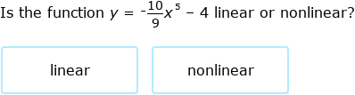 IXL | Identify linear and nonlinear functions | 7th grade math