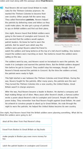 IXL | Paul Revere | 2nd grade social studies