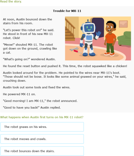 IXL | Read variant vowel and diphthong stories | 3rd grade language arts