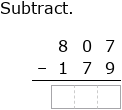 IXL | Subtract across zeros: three-digit numbers | 4th grade math