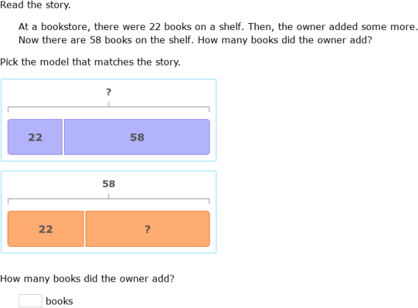 IXL | Use strip models to solve addition and subtraction word problems ...