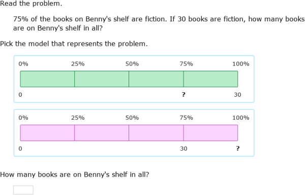IXL | Solve percent problems using strip models | 7th grade math