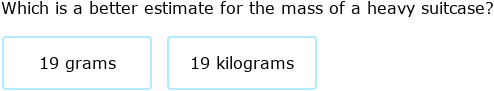 IXL | Which metric unit of mass is appropriate? | 4th grade math