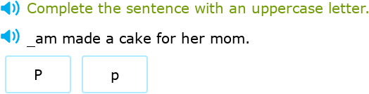 IXL | Capitalize the first letter of a sentence | 1st grade language arts