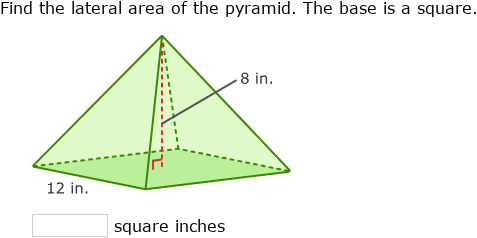 IXL - Lateral area of pyramids and cones (Geometry practice)