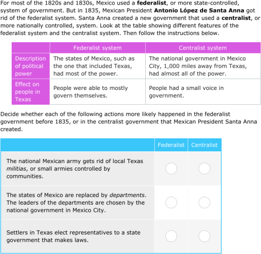 IXL | Texas independence and annexation | 8th grade social studies