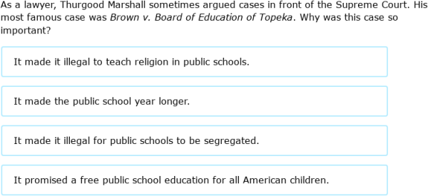 IXL | Thurgood Marshall | 5th grade social studies