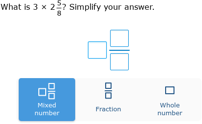 IXL | Multiply a mixed number by a whole number | 5th grade math