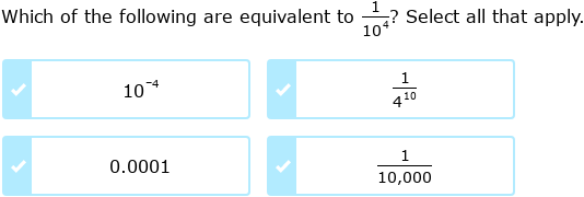 IXL | Powers of ten with negative exponents | 7th grade math
