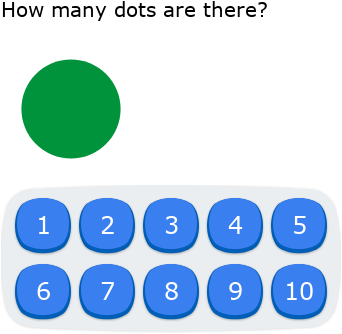 IXL | Count dots - up to 10 | Kindergarten math