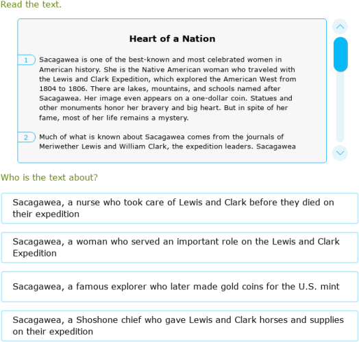 IXL | Read about famous people | 5th grade language arts