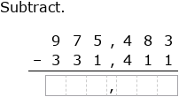 IXL | Subtract numbers up to seven digits | 4th grade math