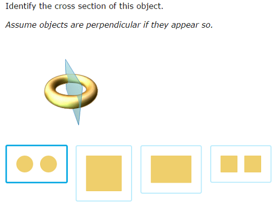 IXL - Cross-sections of three-dimensional figures (Geometry practice)