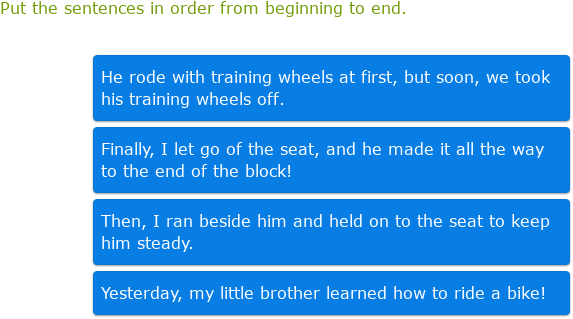 IXL | Put the sentences in order | 4th grade language arts