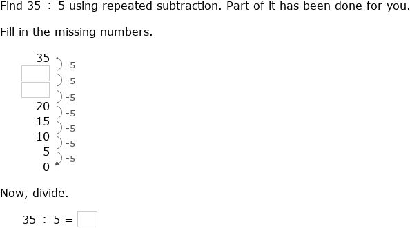 IXL | Divide using repeated subtraction | 2nd grade math