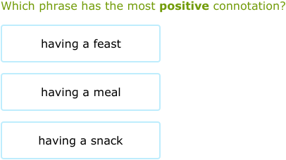 IXL | Positive and negative connotation | 4th grade language arts