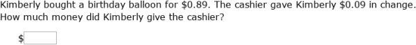 IXL | Find the change, price, or amount paid | 4th grade math