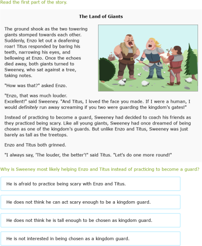 IXL | Read fantasy with illustrations | 5th grade language arts