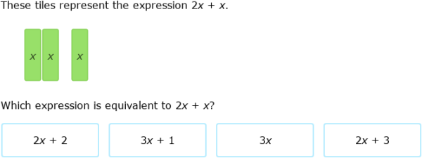 IXL | Simplify expressions by combining like terms: with algebra tiles ...
