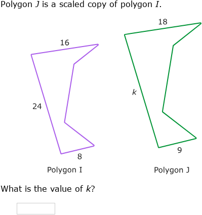 IXL | Scaled polygons: find the scale factor or a missing side length ...