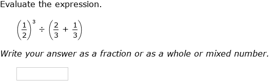 IXL | Evaluate numerical expressions involving fractions: positive numbers | 7th grade math