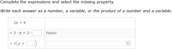 IXL | Write equivalent expressions using properties | 8th grade math