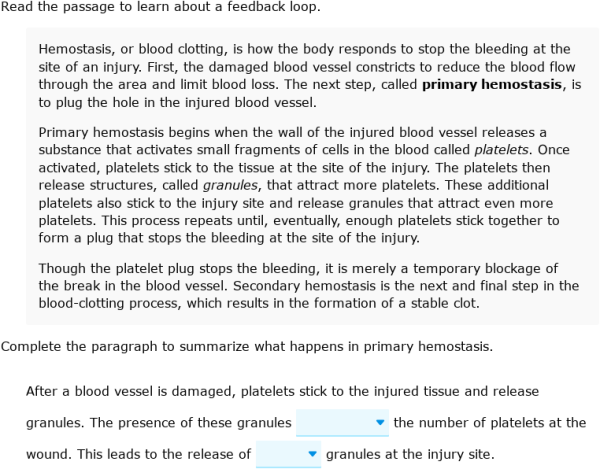 IXL - Homeostasis and feedback loops (Biology practice)