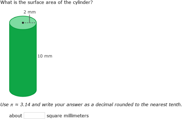 IXL | Surface area of cylinders | 6th grade math