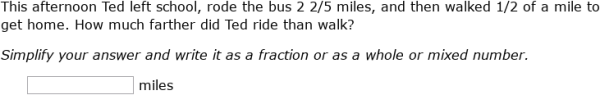 IXL | Add and subtract fractions and mixed numbers: word problems | 7th grade math