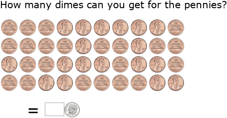 IXL | Exchanging coins - pennies and dimes | Kindergarten math