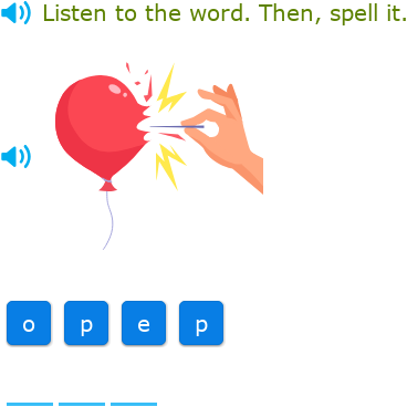 IXL | Spell the short vowel word | Kindergarten language arts