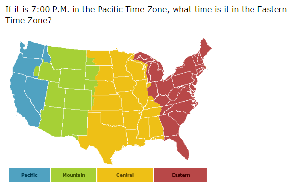 IXL - Time zones (4th grade math practice)