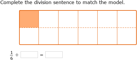 IXL | Divide unit fractions and whole numbers using area models | 6th ...