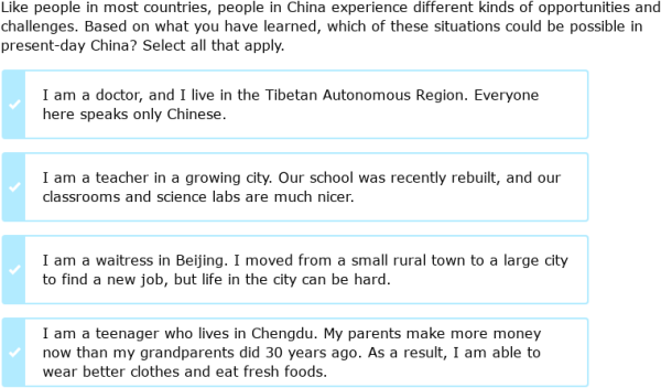 IXL | Country profile: China | 6th grade social studies