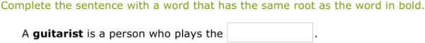 IXL | Word pattern sentences | 4th grade language arts