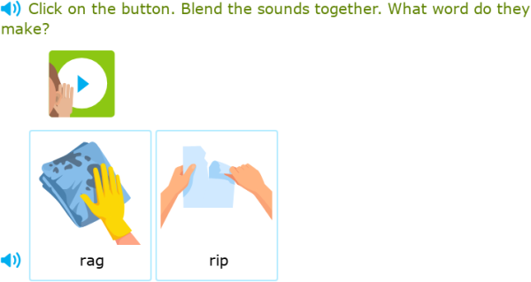 IXL | Blend each sound in a word together | Pre-K language arts