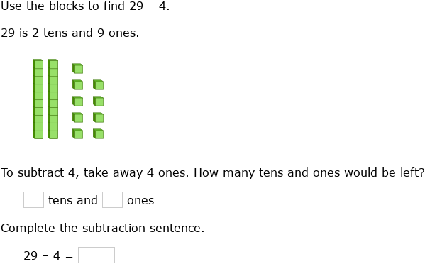 IXL | Use models to subtract a one-digit number from a two-digit number ...